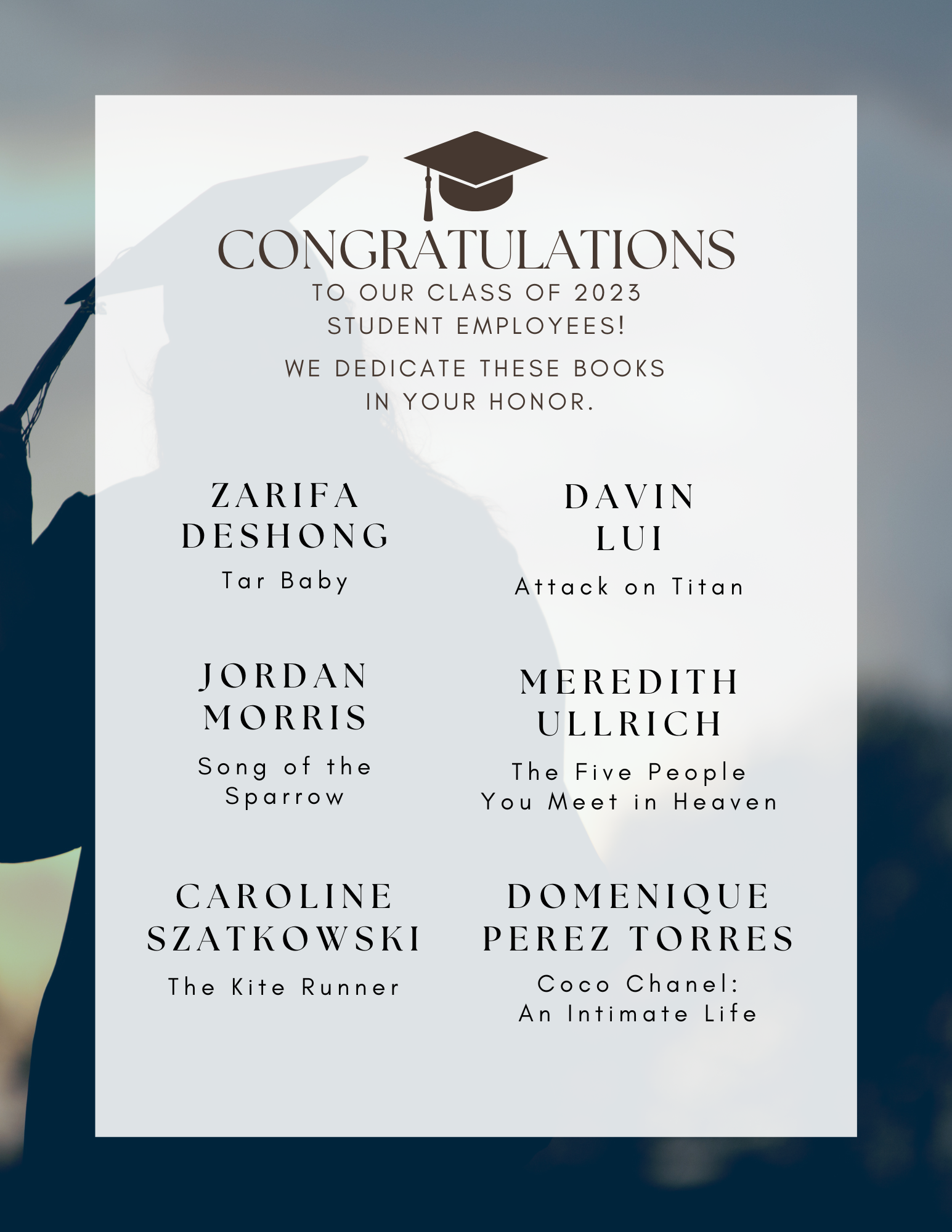 Congratulations to our Bentley class of '23 Student Assistants ...