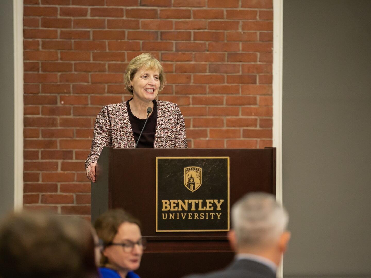 President Davis-Blake addresses the Rainbow Luncheon