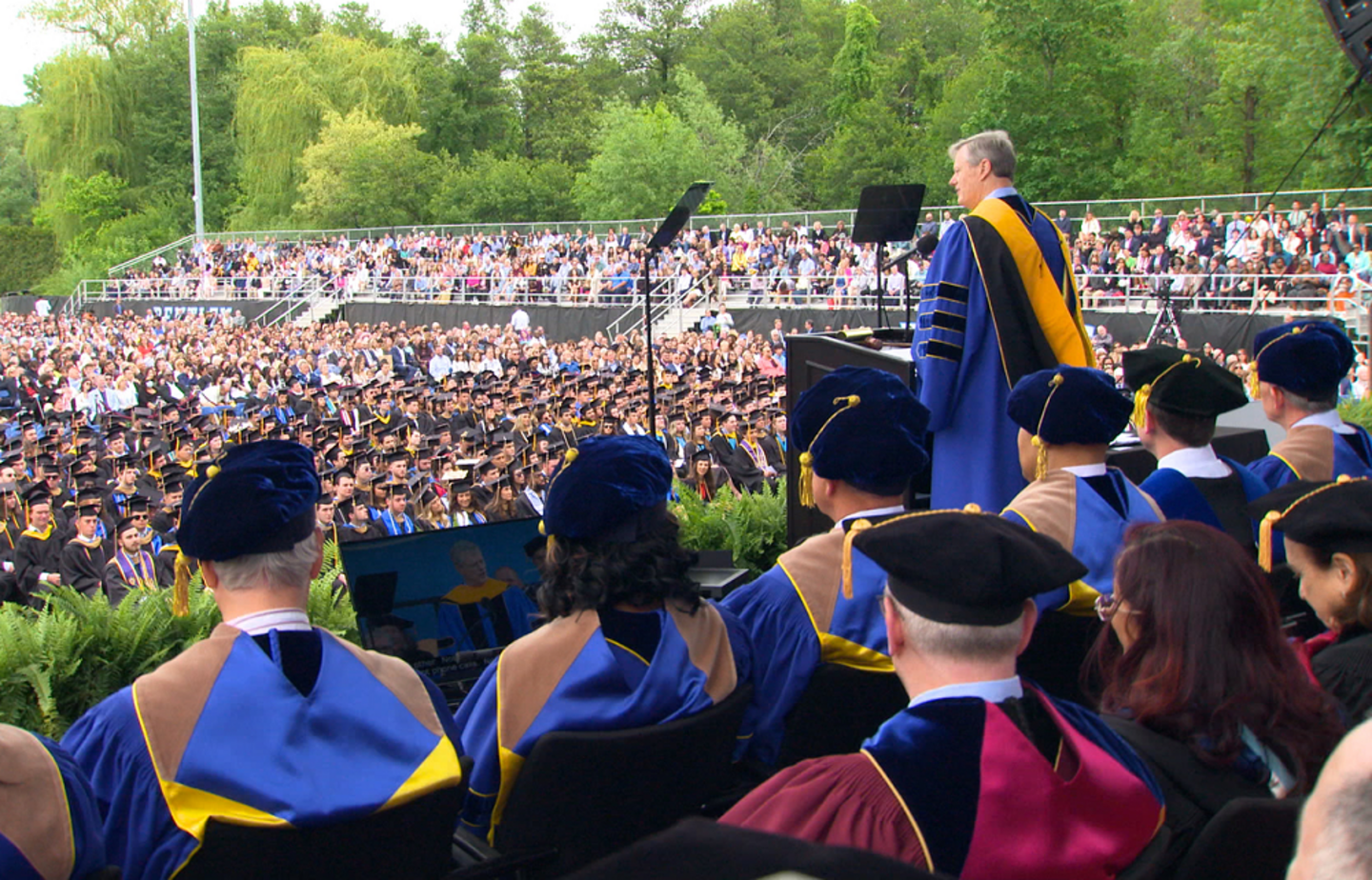 NCAA President Charlie Baker Tells Bentley Graduates ‘Life is a Team Sport’